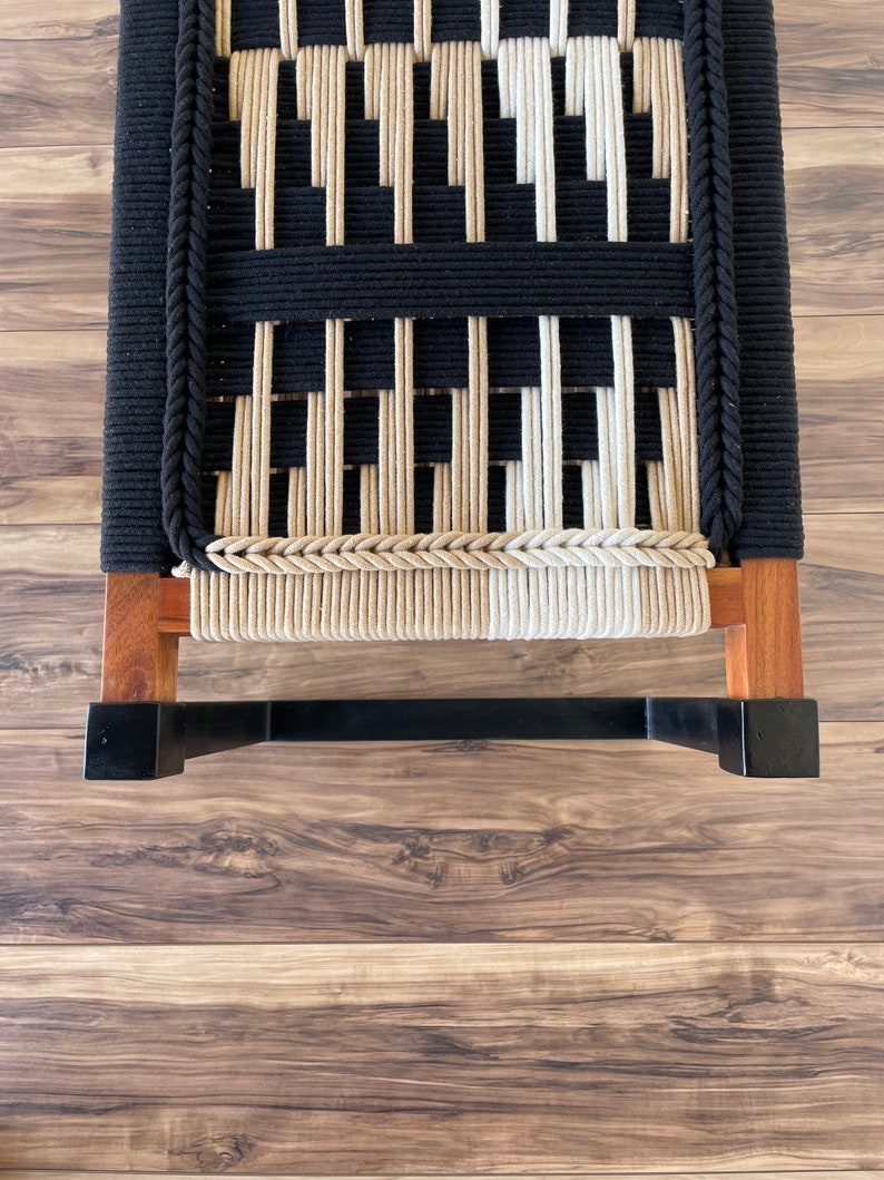 Woven Stool Boho Modern Stool Charpai Stool End Bench Side - Etsy