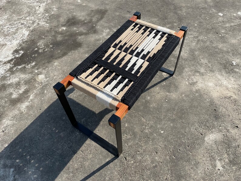 Woven Stool Boho Modern Stool Charpai Stool End Bench Side - Etsy