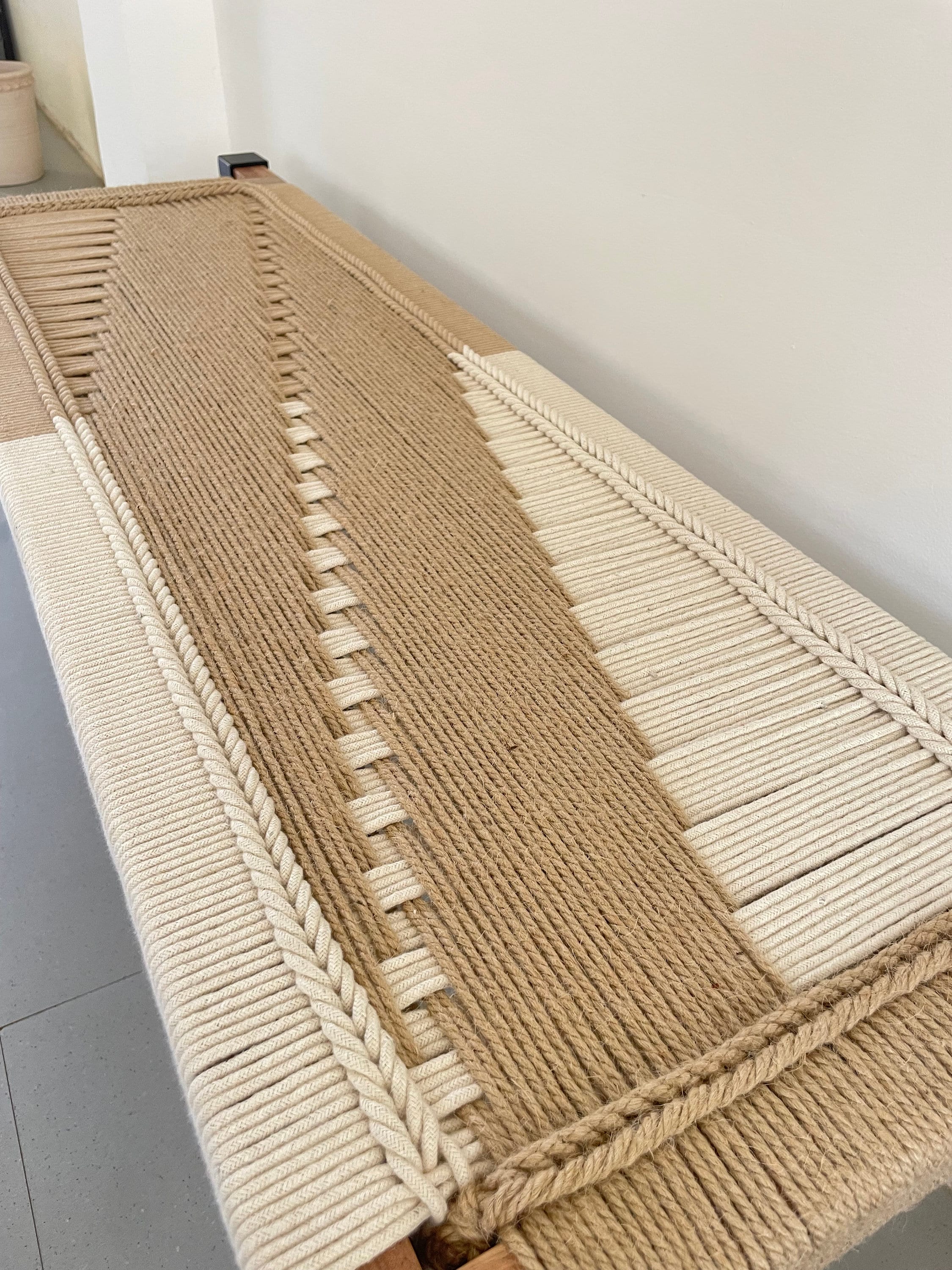 Modern Entryway Bench Woven Bench End of Bed Bench Mudroom Bench ...
