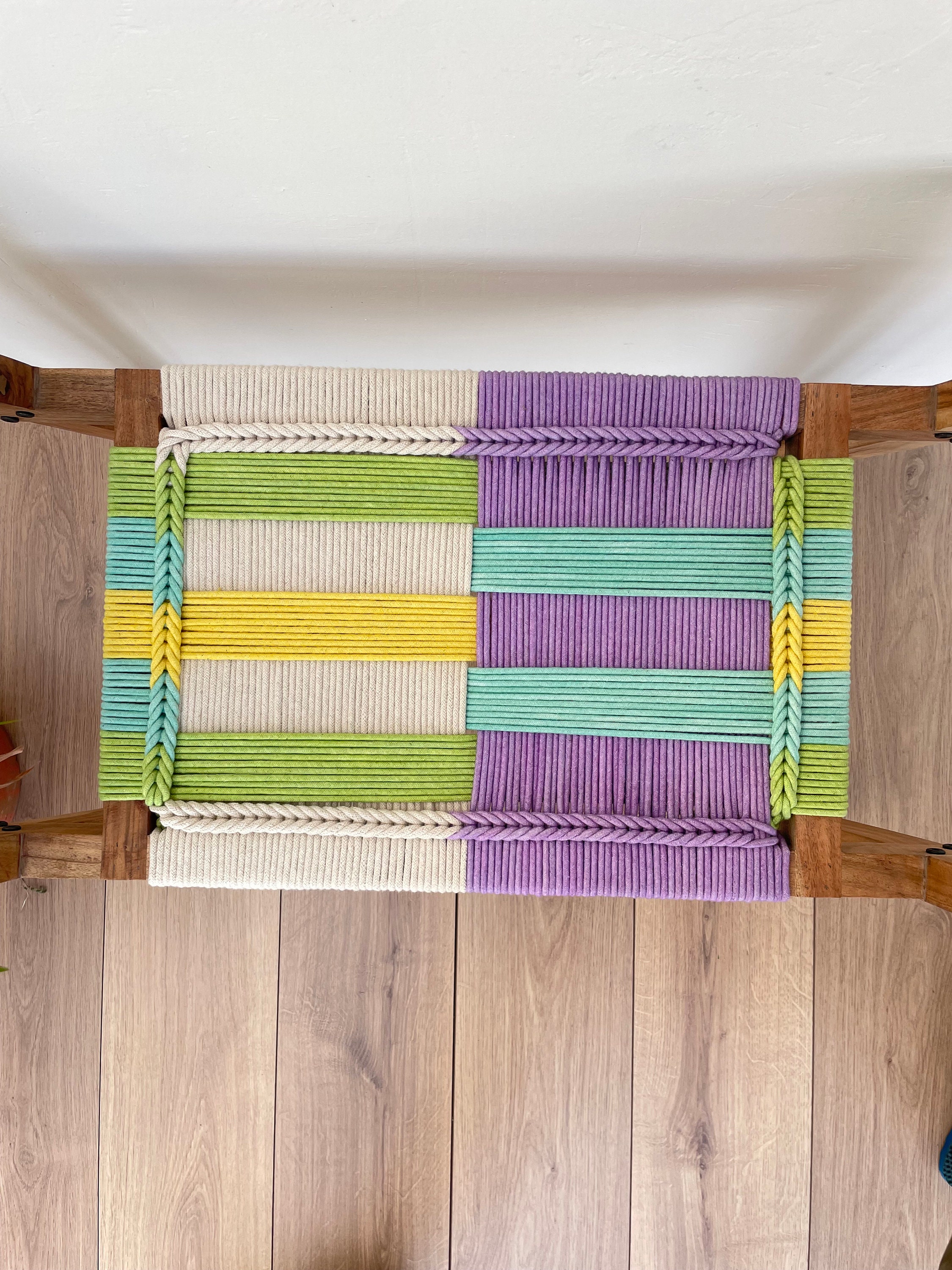 Hand Rest Woven Bench Multi Colors - Etsy