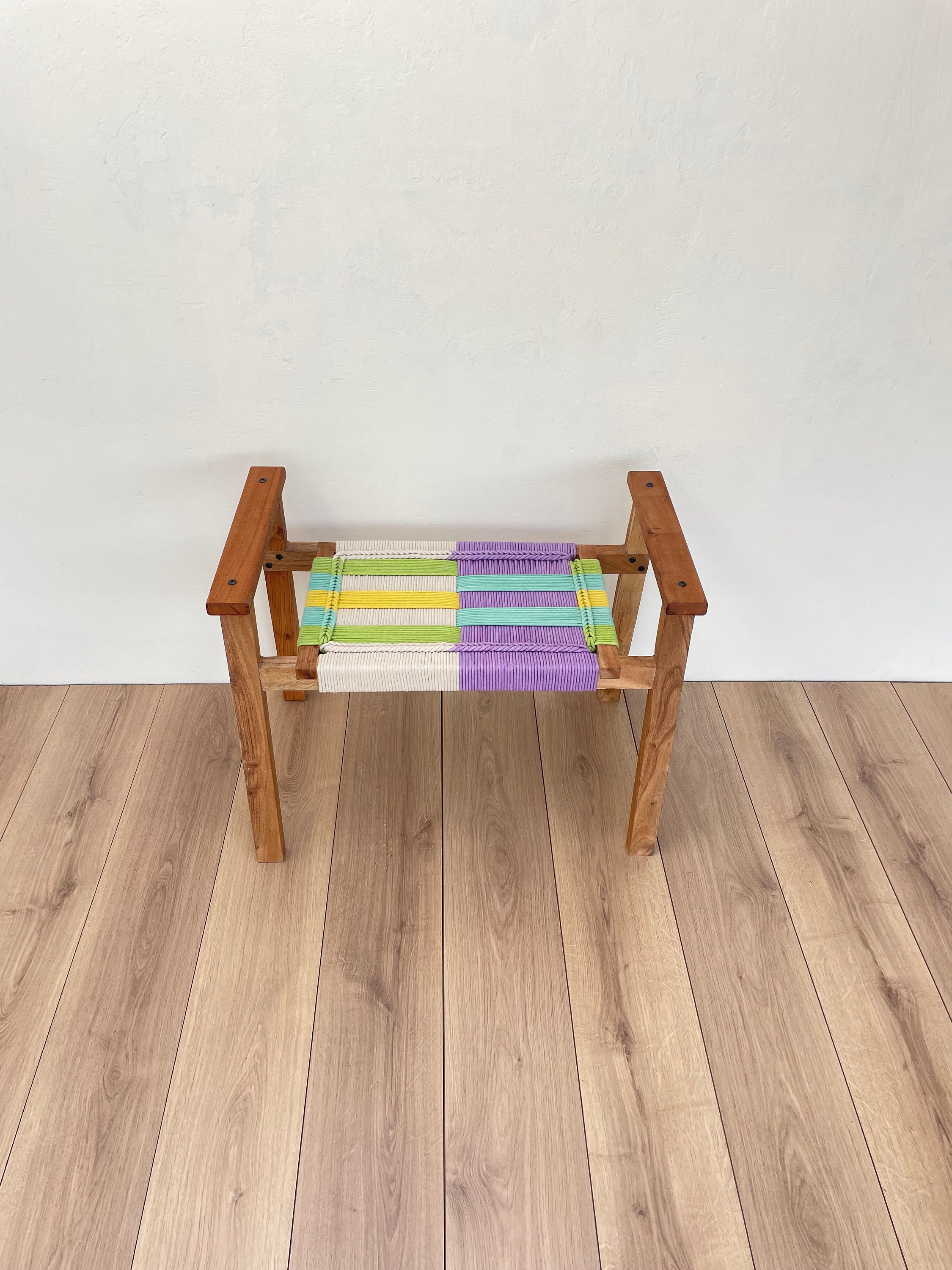 Hand Rest Woven Bench Multi Colors - Etsy