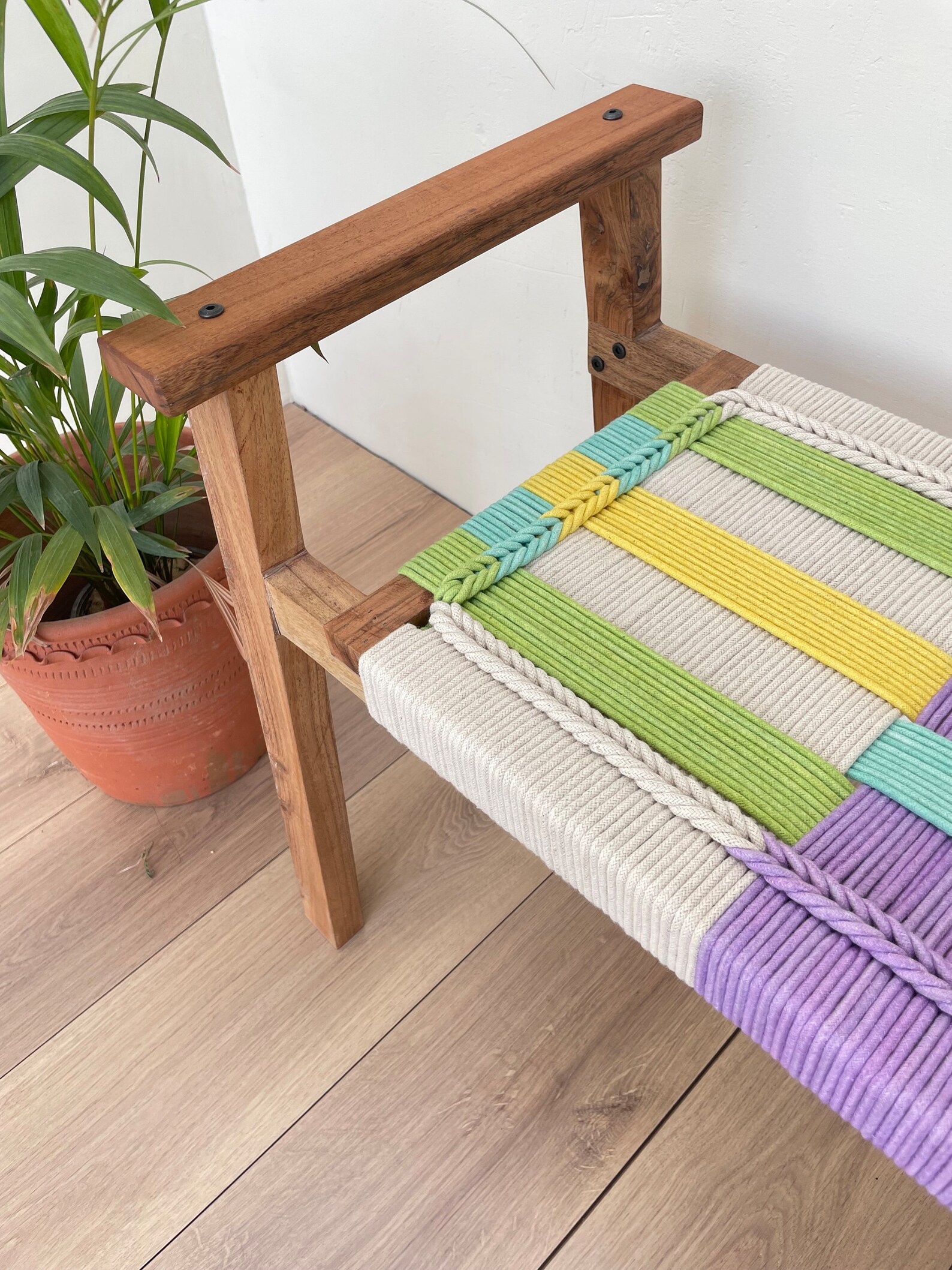 Hand Rest Woven Bench Multi Colors - Etsy