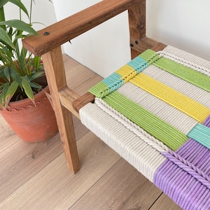 Hand Rest Woven Bench Multi Colors - Etsy