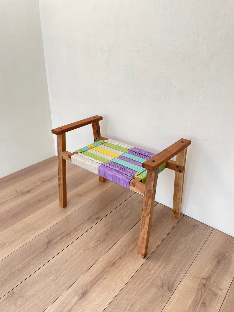 Hand Rest Woven Bench Multi Colors - Etsy