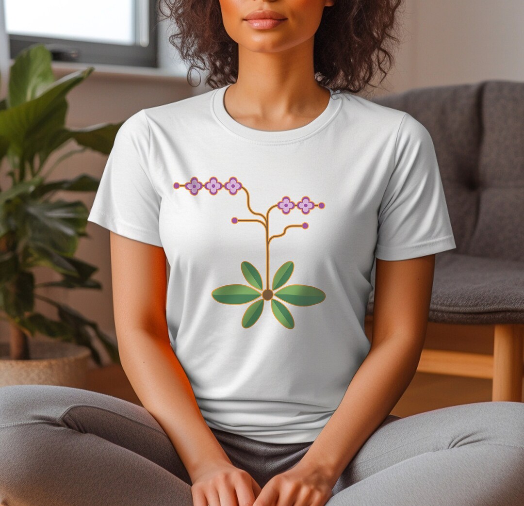 Abstract Orchid T-shirt (retail Fit), With Colorful, Abstract Geometric ...