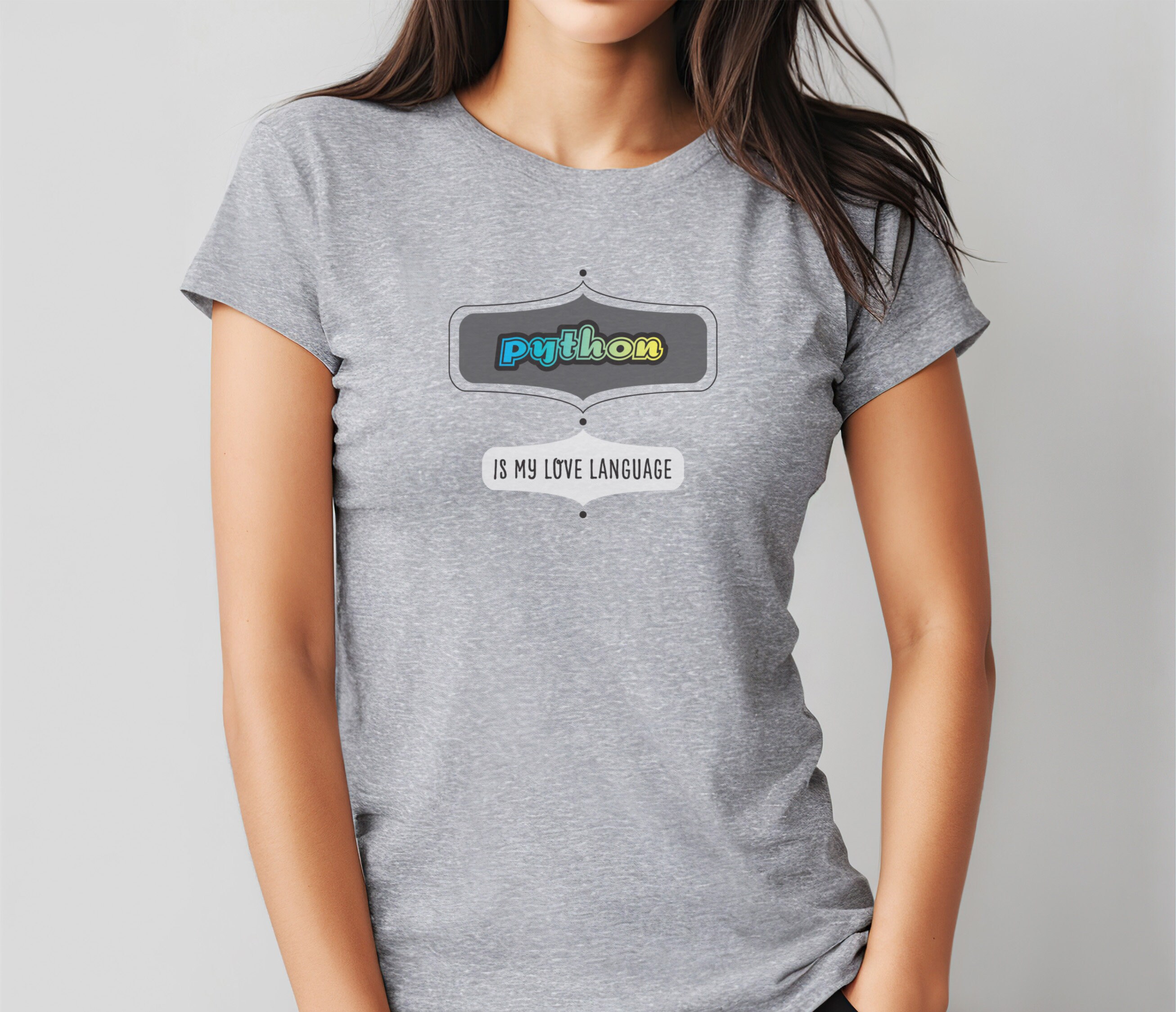 Python is My Love Language, Women's Semi-fitted Lightweight T-shirt ...