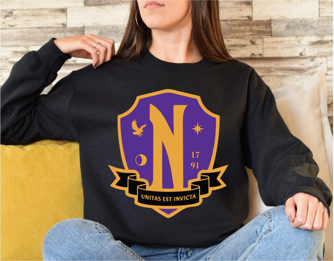 Unitas Est Invicta Sweatshirt Nevermore Academy Sweatshirt - Etsy Canada Unitas Est Invicta Sweatshirt Nevermore Academy Sweatshirt - Etsy Canada