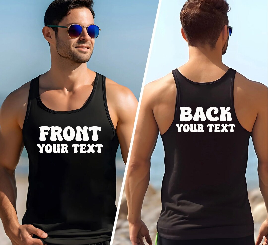 Front and Back Personalized Tank, Custom Tank, Inspired Tank, Your Logo ...