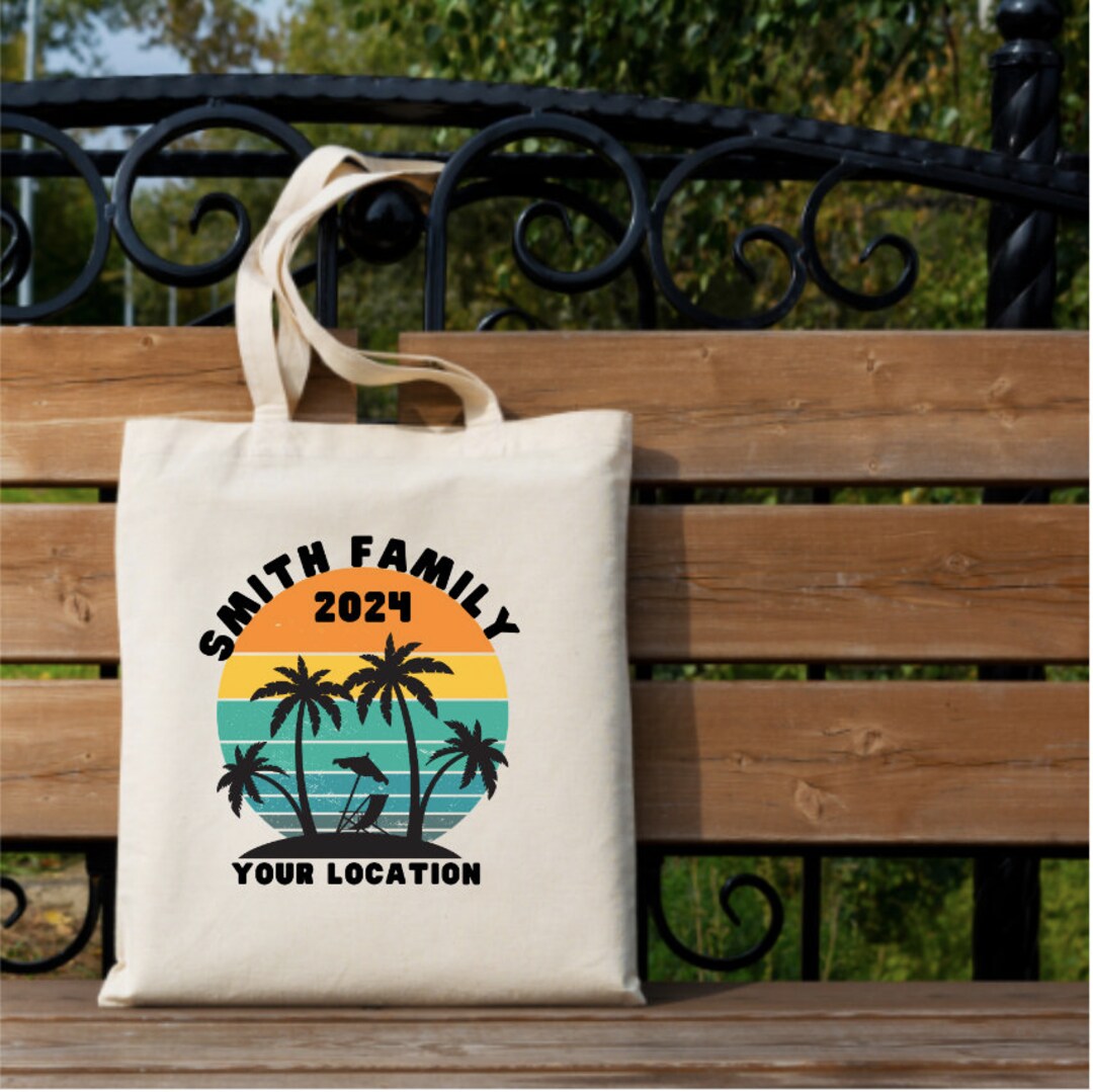 Personalized Summer Tote Bag, Family Custom Beach Bag, Custom Family ...