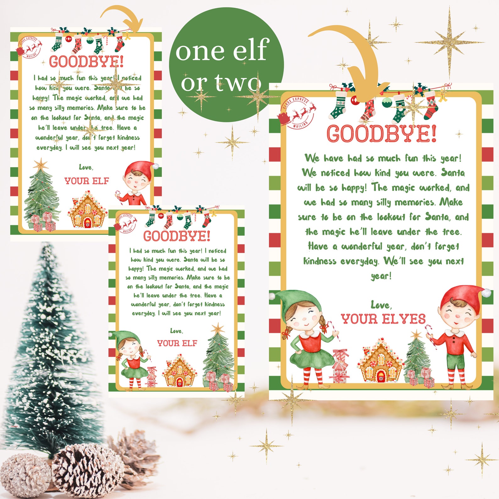 Printable Christmas Elf Kit, Elf Arrival, Elf Return, Elf Farewell ...