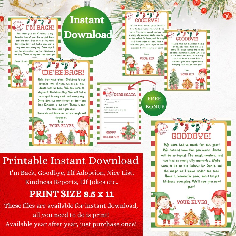 Elf Kit Printable Instant Download - Etsy