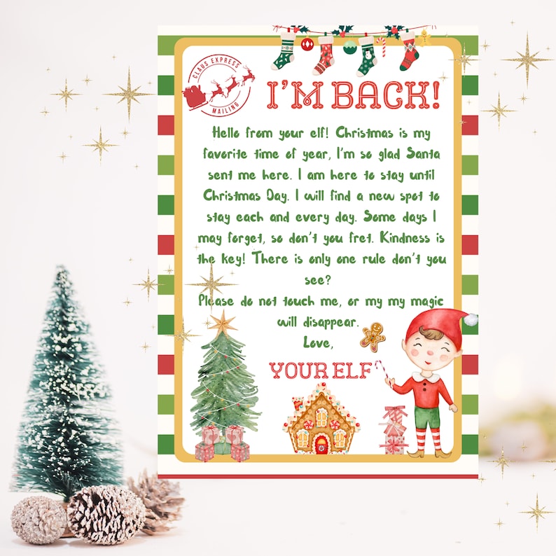 Printable Christmas Elf Kit, Elf Arrival, Elf Return, Elf Farewell ...
