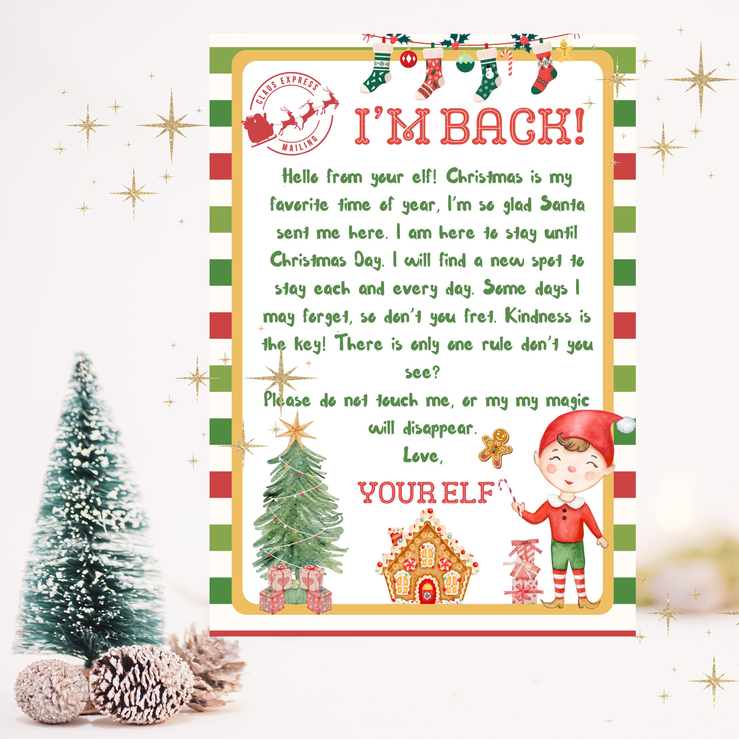Printable Christmas Elf Kit, Elf Arrival, Elf Return, Elf Farewell ...