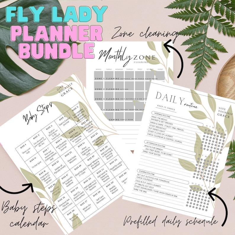 Flylady Routine & Cleaning Schedule Printable PDF, Flylady Zone ...