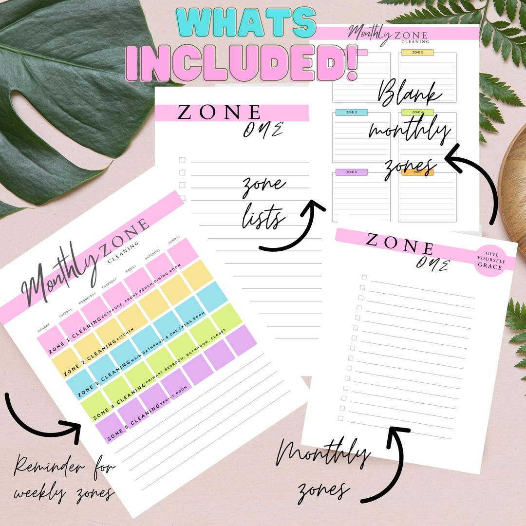 Flylady Routine & Cleaning Schedule Printable PDF, Flylady Zone ...
