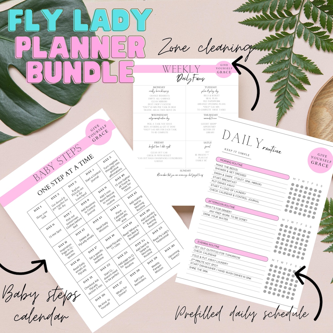Flylady Routine & Cleaning Schedule Printable PDF, Flylady Zone ...