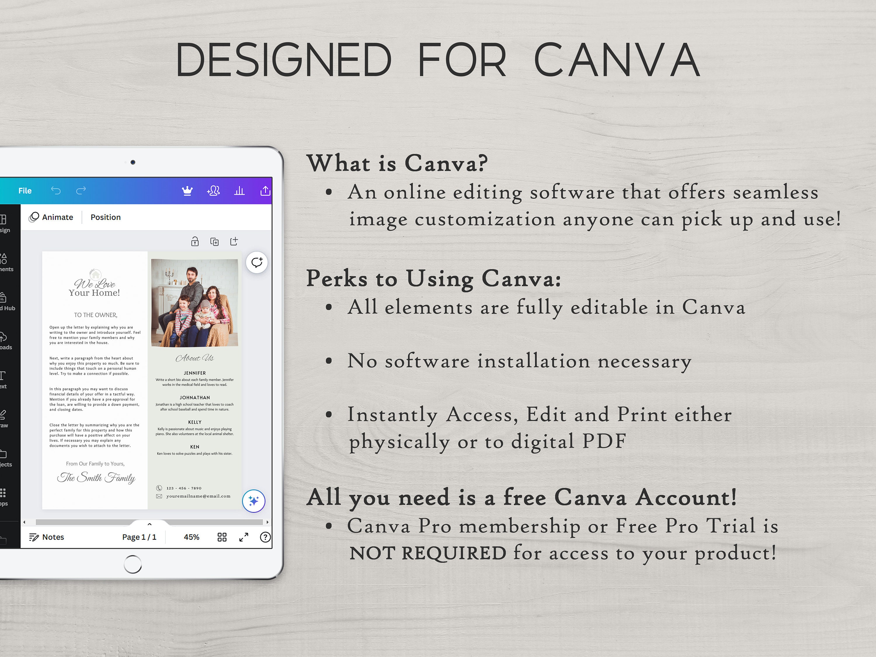 Simple Home Offer Letter Canva Template Home Love Letter to Seller ...