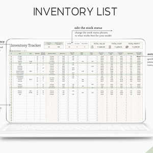 Inventory Tracker Spreadsheet | Google Sheets Template | Product ...