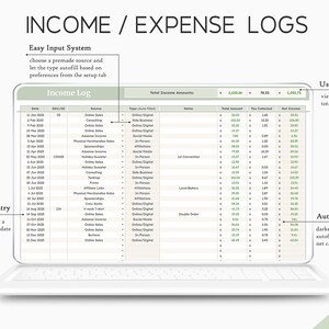 Basic Bookkeeping for Small Business | Google Sheets Template | Income ...