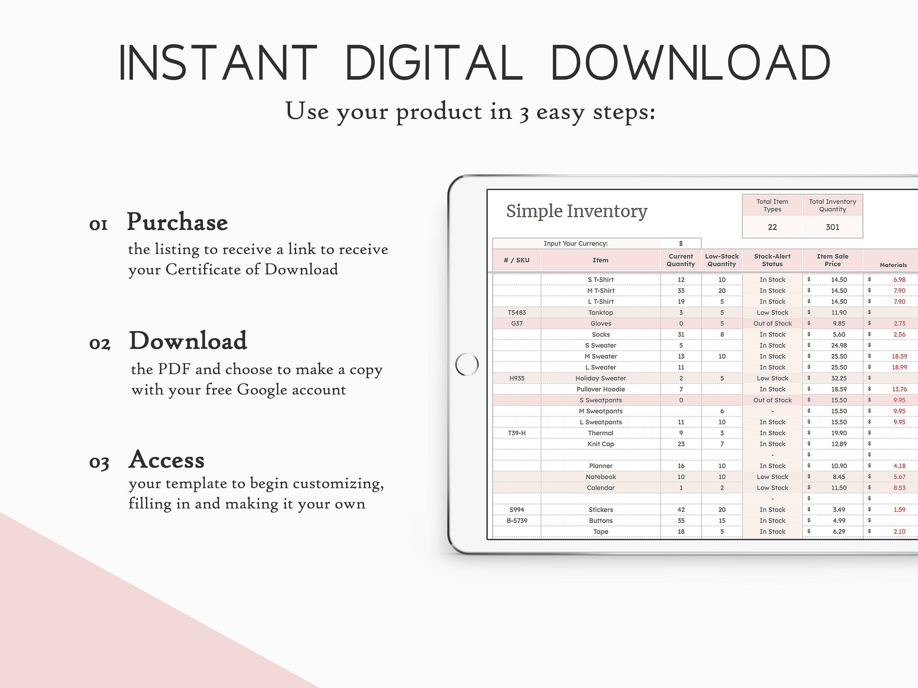 Etsy Shop Toolkit | Google Sheets Template | Financial CSV Bookkeeping ...