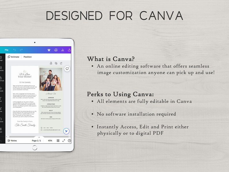 Simple Home Offer Letter Canva Template Home Love Letter - Etsy