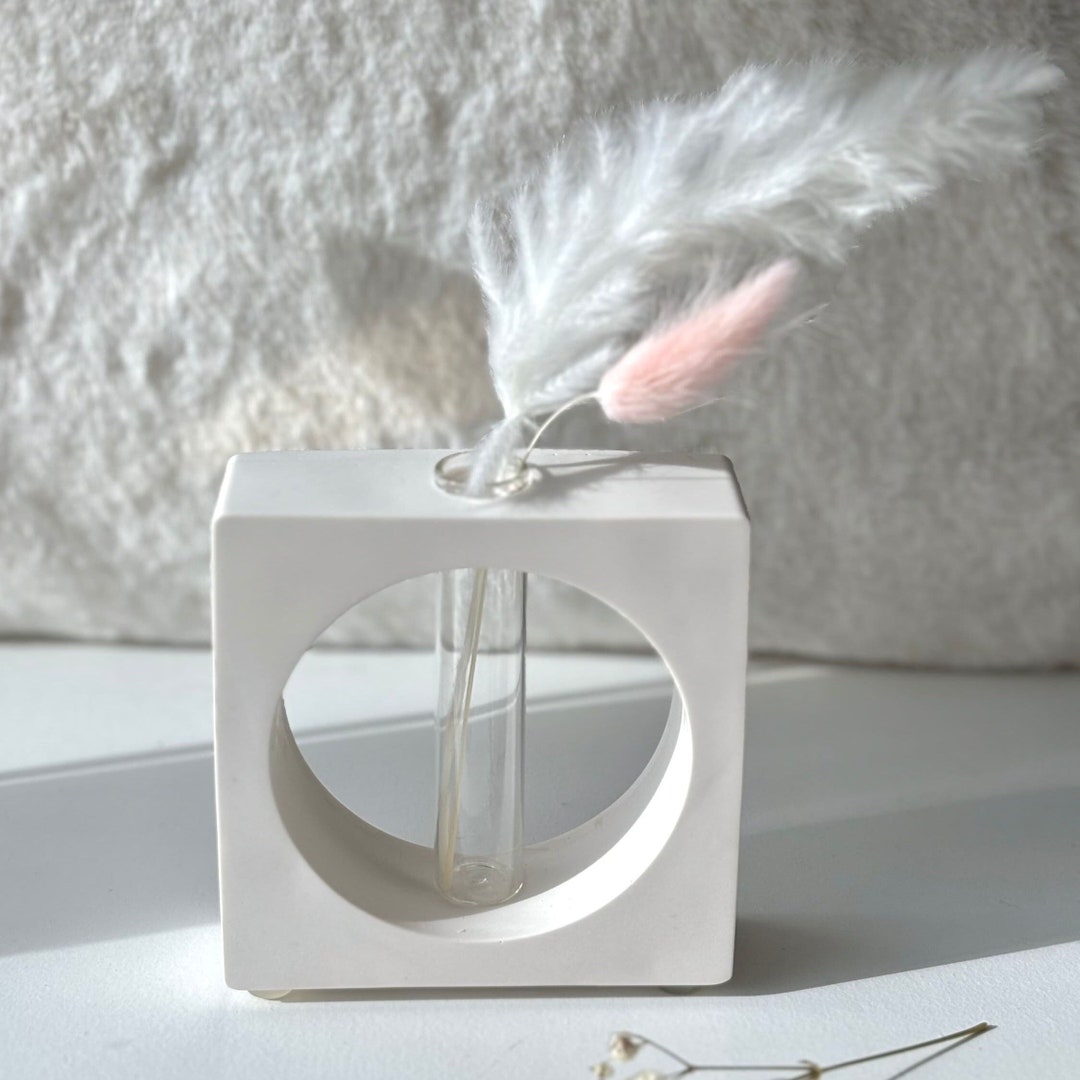 Square Test Tube Vase for Home Decor, Versatile, Dry Flower Vase ...