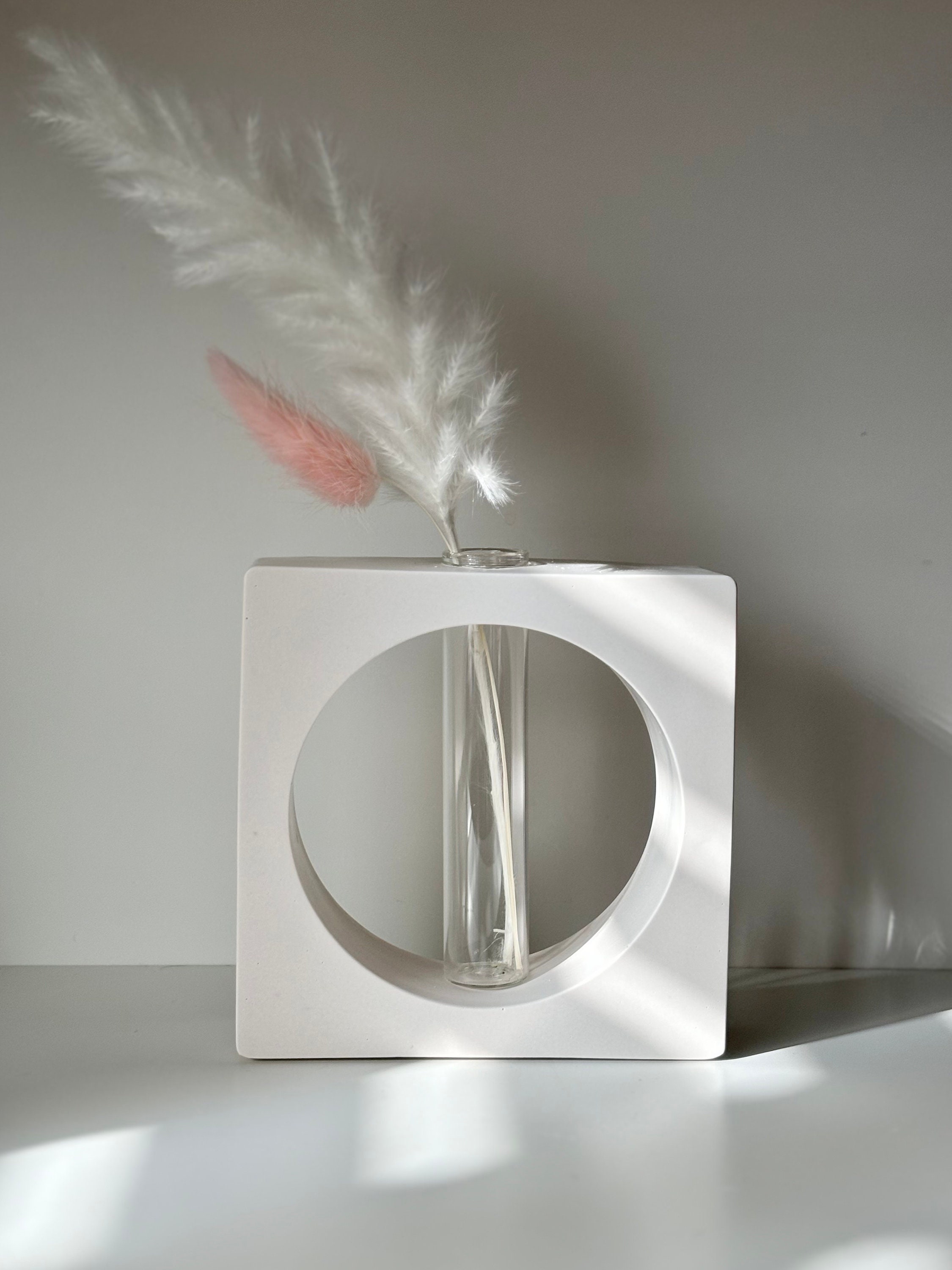 Square Test Tube Vase for Home Decor, Versatile, Dry Flower Vase ...