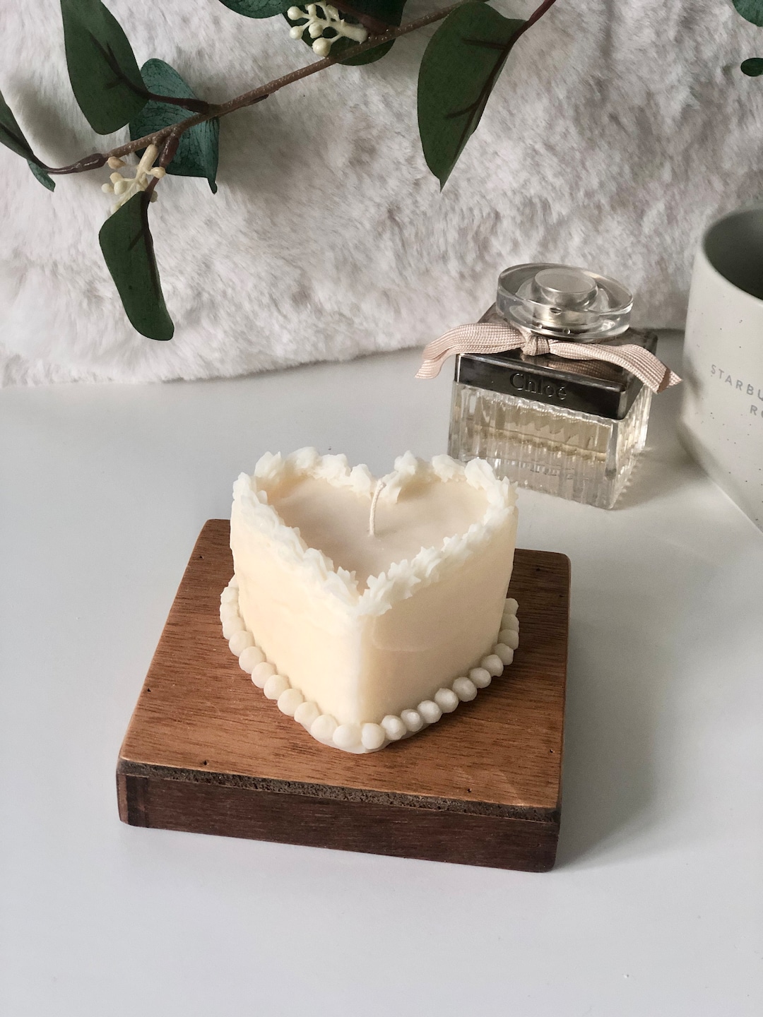Heart Shaped Cake Candle, Dessert Candle, Birthday Cake, Coquette ...