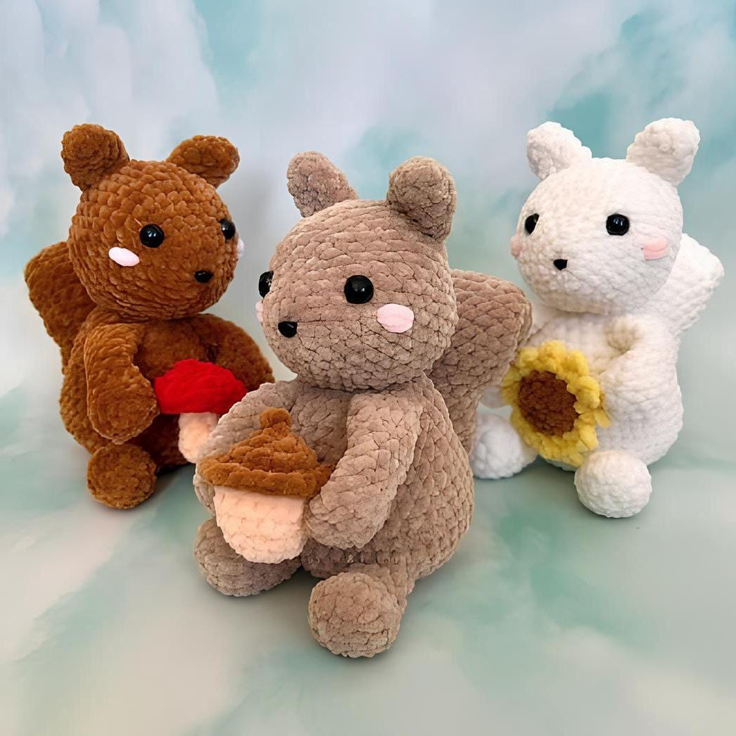 Realistic Squirrel Crochet Pattern PDF – Amigurumi Plush Toy Tutorial ...