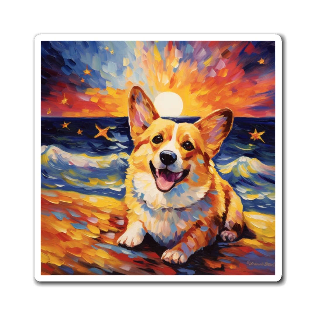 Corgi Magnets, Corgi Art, Corgi Decor, Kitchen Magnet, Fridge Magnet ...