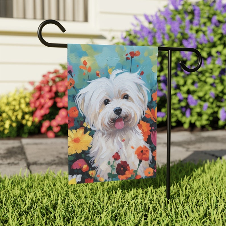 Maltese Garden Sign Maltese Garden Flag, Maltese Lovers, Yard Art ...