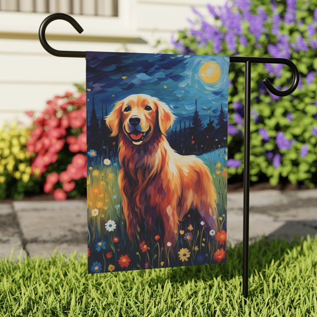 Golden Retriever Garden Flag: Weatherproof Dog Memorial Decor - Etsy