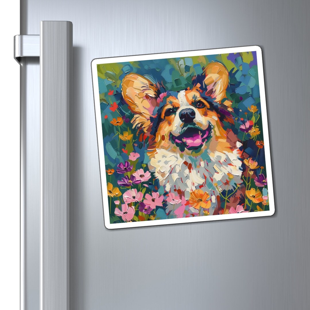 Corgi Magnets, Corgi Art, Corgi Decor, Kitchen Magnet, Fridge Magnet ...