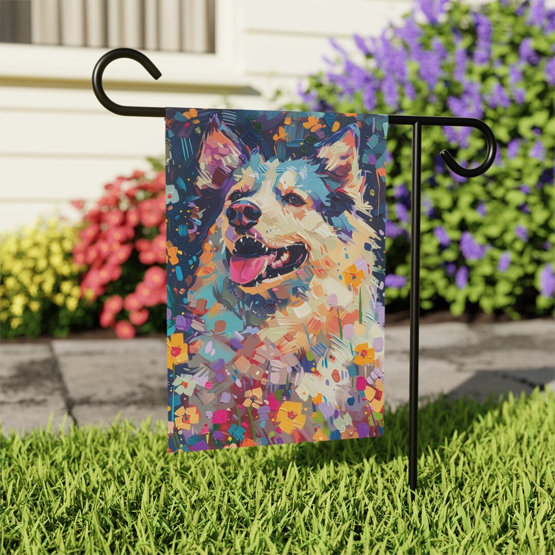 Husky Garden Flag: Double Sided Dog Art Decor (12x18) - Etsy