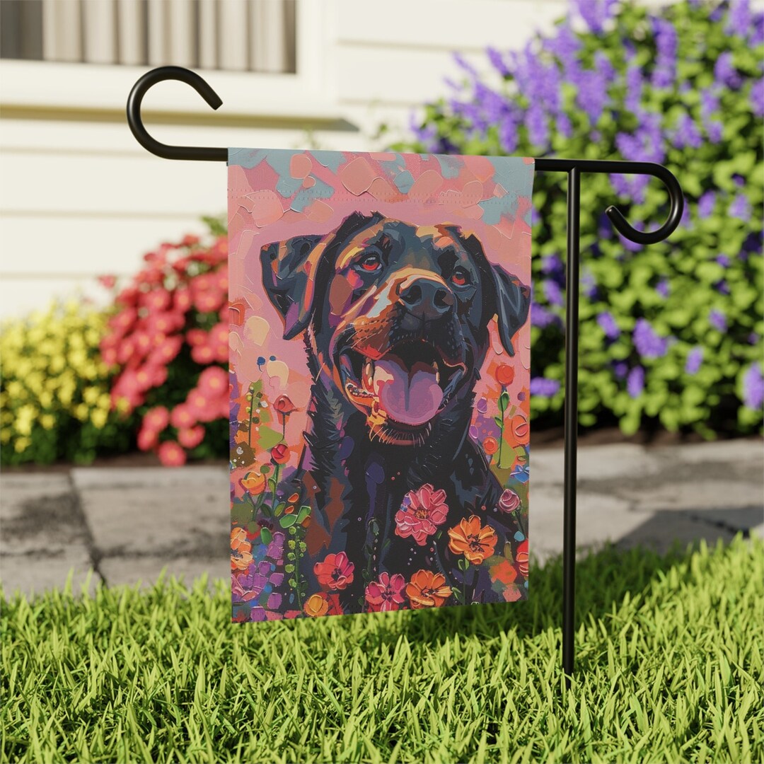 Black Labrador Art, Dog Garden Decor, Black Labrador Home Decor, Gifts ...