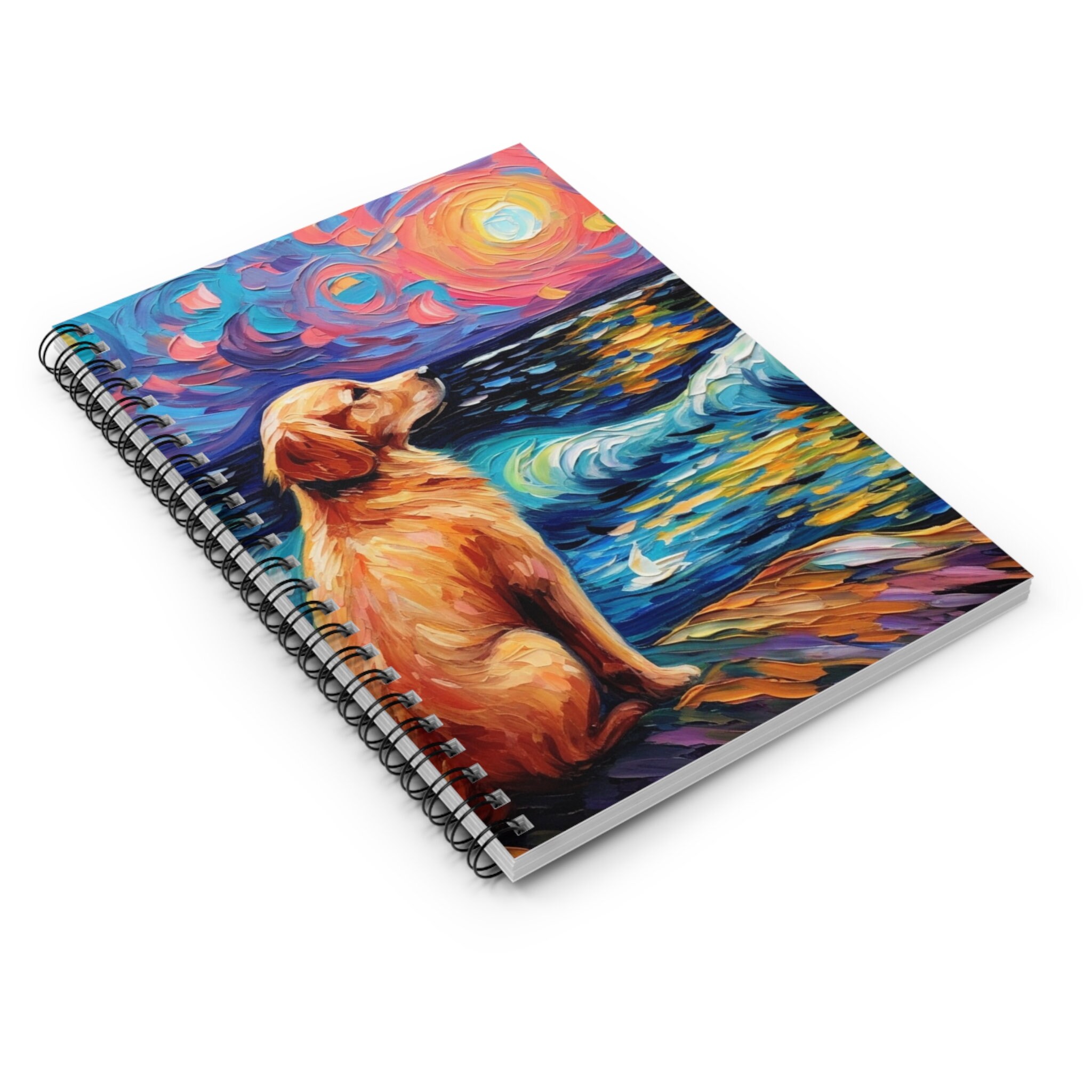 Golden Retriever Spiral Notebook Ruled Line Journal Golden Retriever ...