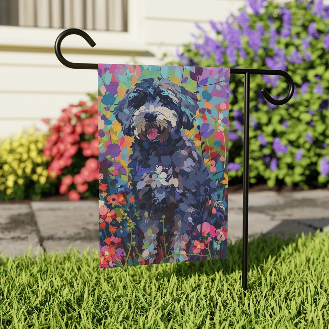 Sheepadoodle Art, House Flag for Sheepadoodle Lovers, Sheepadoodle Mom ...
