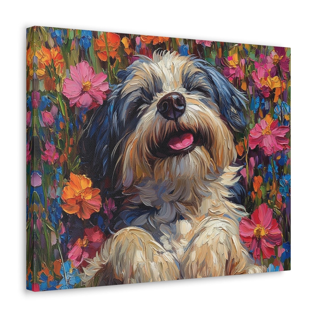 Gift for Shih Tzu Moms, Shih Tzu Wall Art, Cute Shih Tzu Canvas, Shih ...