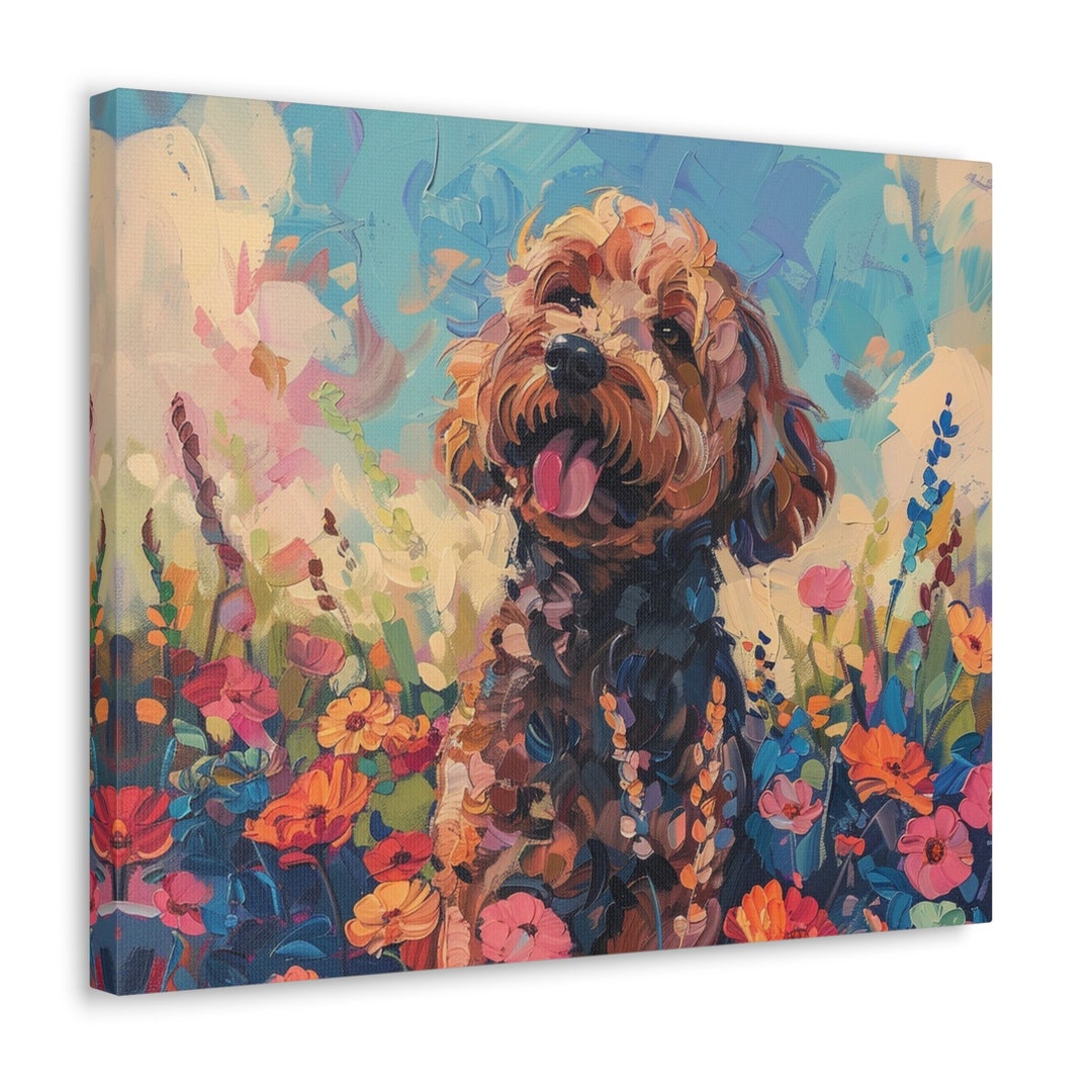 Gift for Cockapoo Moms, Cockapoo Wall Art, Cute Canvas of Cockapoo ...
