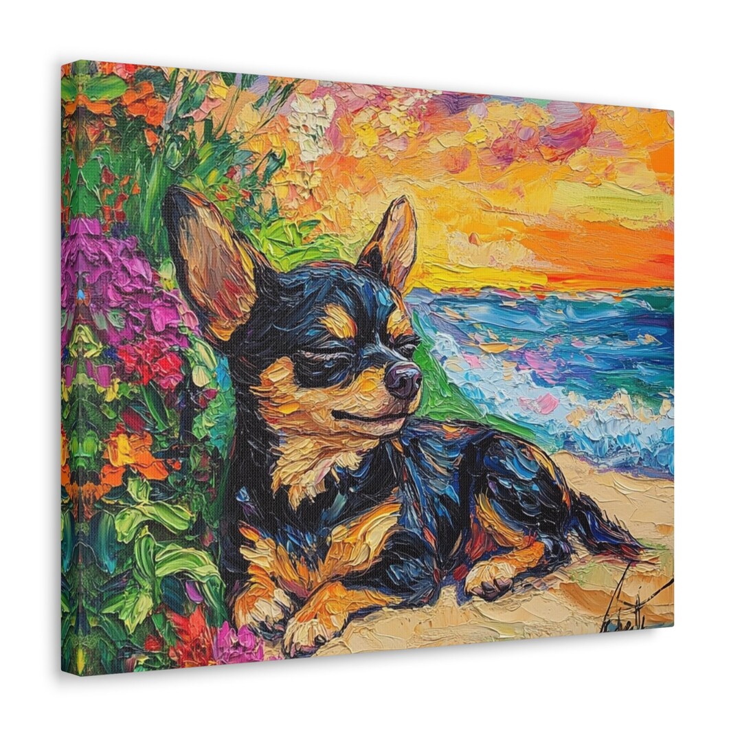 Tan & Black Chihuahua Portrait: Dog Lover Wall Art - Etsy
