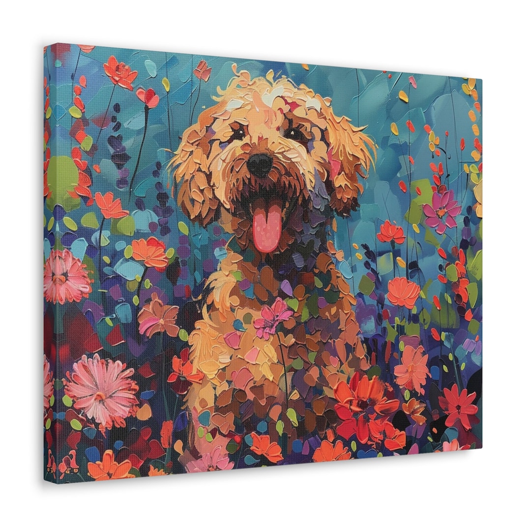 Gift for Cockapoo Moms, Cockapoo Wall Art, Cute Canvas of Cockapoo ...