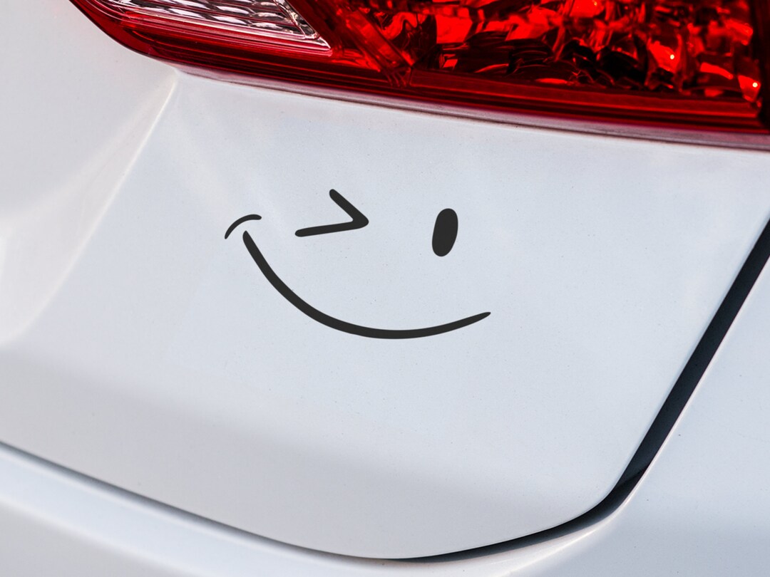 Wink and A Smile Vinyl Decal, Emoji Car SUV Truck Laptop Sticker - Etsy