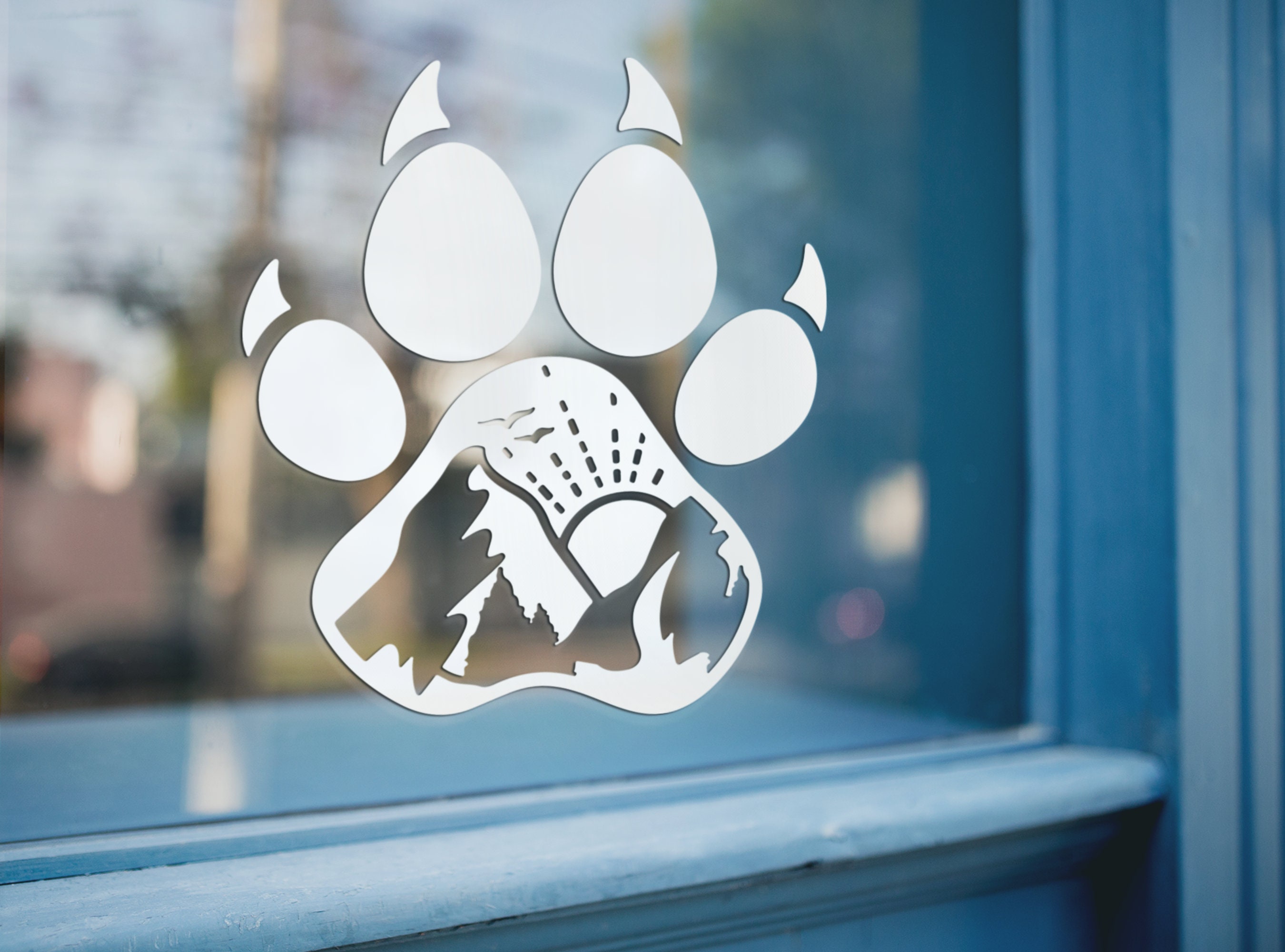 Bear Paw mountains Decal VINYL DECAL Bear Decals - Etsy