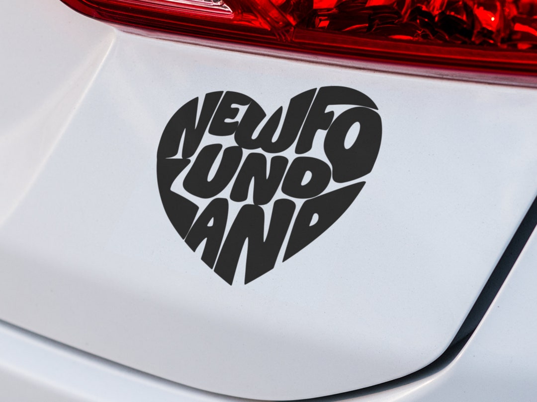 Newfoundland (heart) Decal | VINYL Decal | Newfoundland Decal | Canada ...