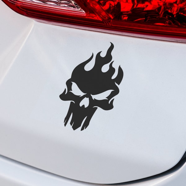 Flaming Skull Decals - Etsy