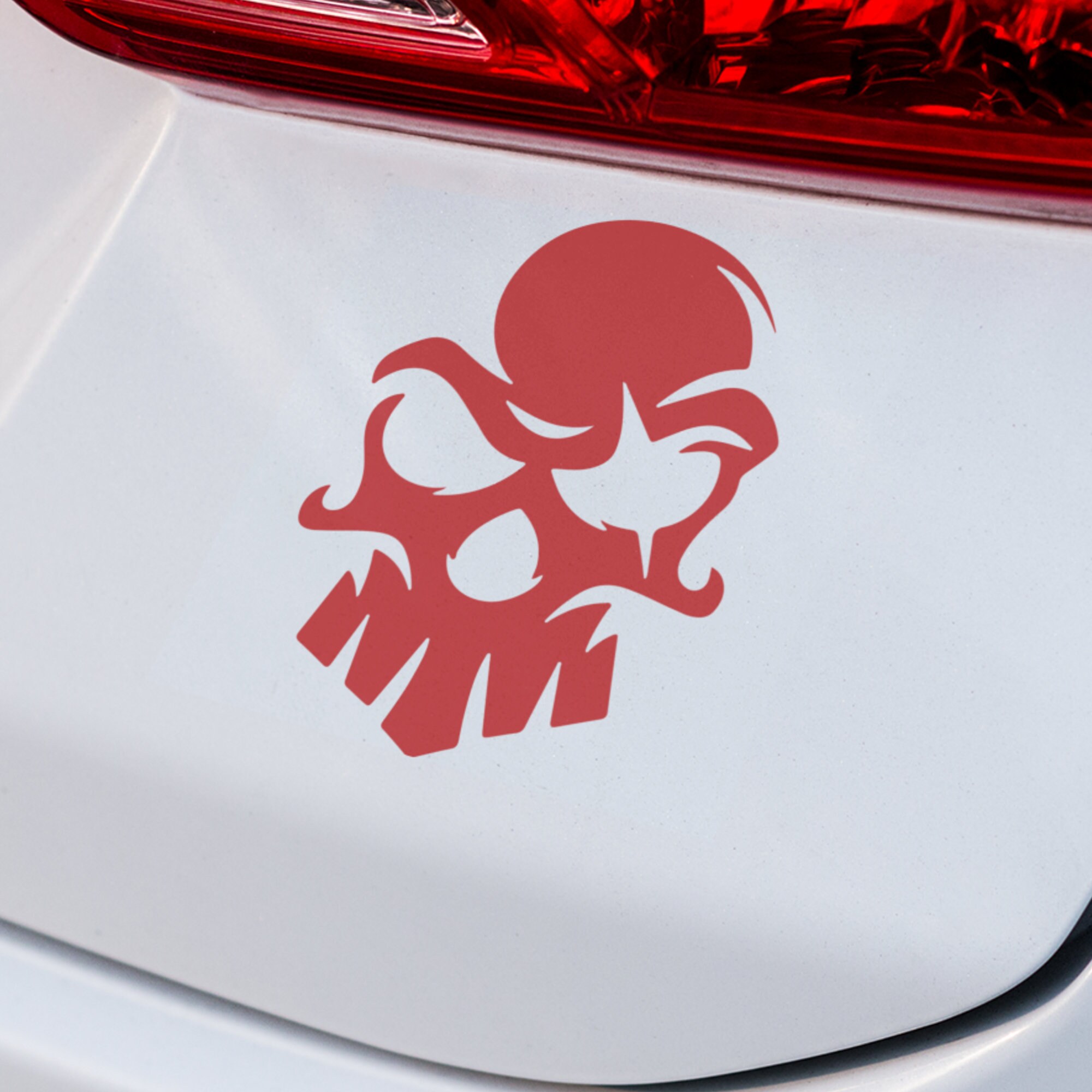 Skull With Scar Over Eye Decal VINYL DECAL Skull Decals Scary Decals ...