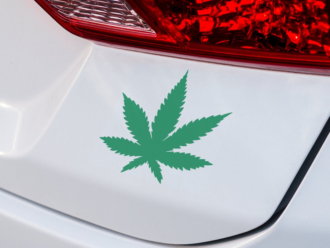 Cannabis Leaf Vinyl Decal, Weed Botanical Marijuana Leaf Car SUV Truck ...