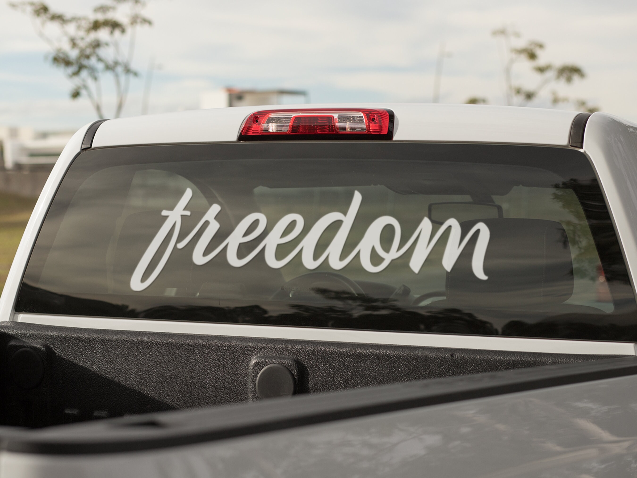 VINYL DECAL Freedom script Sticker Car Decal Freedom - Etsy