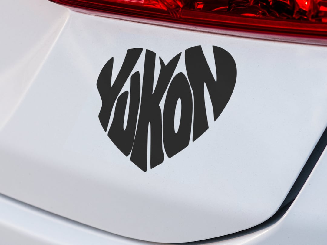 Yukon heart Decal VINYL Decal Yukon Decal Canada Decal Car Decal Laptop ...