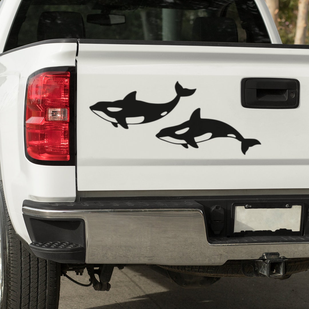 2 Whales Decal | VINYL DECAL | Whale Decal | Orca Decal | Animal Decal ...
